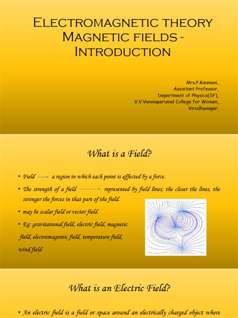 Electromagnetic Theory Magnetic Fields Introduction Pdf