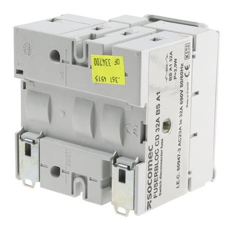 3641 3001 Socomec Socomec Fuse Switch Disconnector 3 Pole 32a Max Current 513 2089 Rs