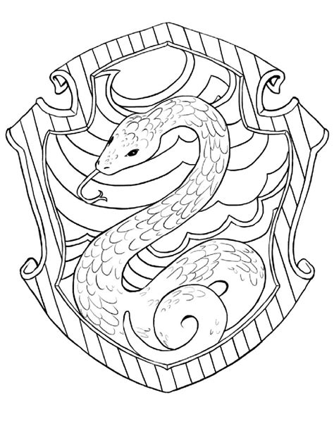 Герб слизерина раскраска 34 фото