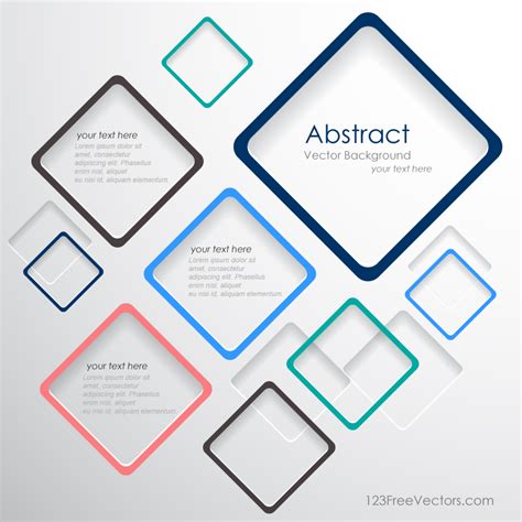 Vector Abstract Squares Background Template