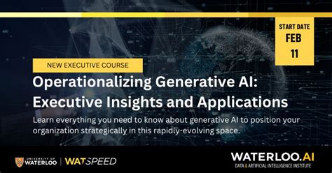 Waterloo Data And Artificial Intelligence Institute On Linkedin Ai Genai Watspeed