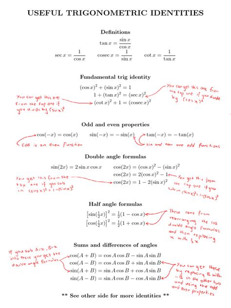 Trigonometry Identity Pdf