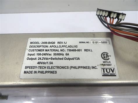 Printronix T5000 Series Power Supply Adapter 2498 B4q0 Rev 1j Ebay