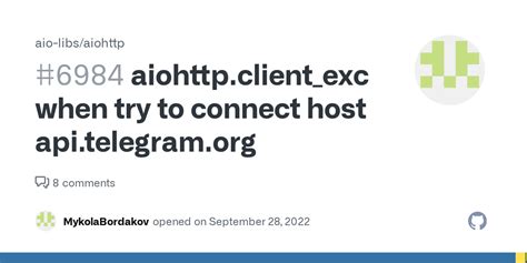 aio client exceptions clientconnectorerror when try to connect host