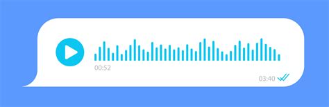 Voice Message Ui Interface Bubble On Blue Background Vector Art At Vecteezy