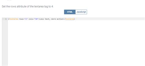 Solved How To Do This In Javeascriptset The Rows Attribut