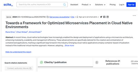 Towards A Framework For Optimized Microservices Placement In Cloud Native Environments