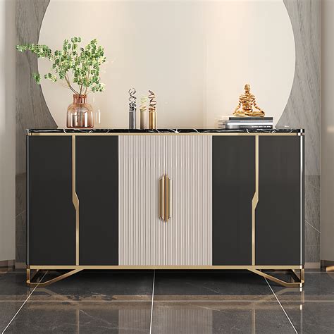 Licalilo Marble Light Luxury Entryway Storage Cabinet Wayfair