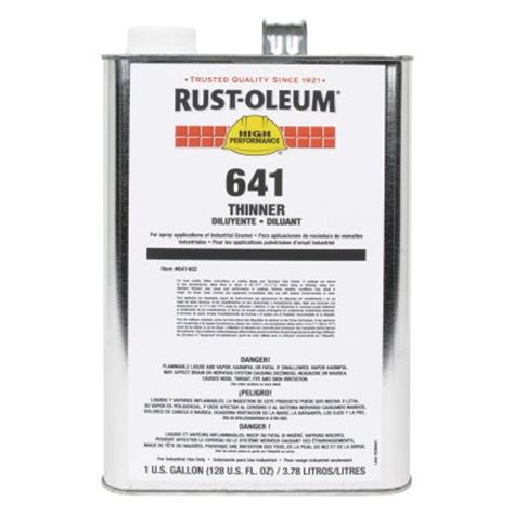 Rust Oleum Industrial 641 Thinner 2 Gal Aft Fasteners