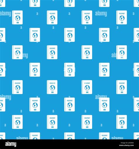 Passport Pattern Seamless Blue Stock Vector Image And Art Alamy