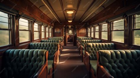 Premium Photo Luxury Vintage Interior Of Train Wagon With Comfort