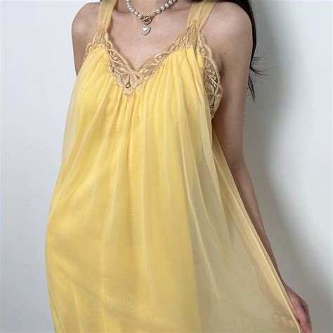 Sheer Nightgown Negligee Etsy