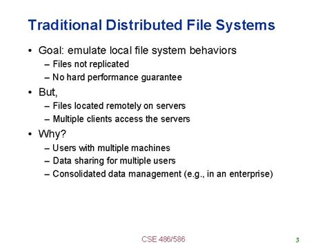 Cse 486586 Distributed Systems Distributed File Systems Steve