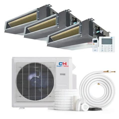 Tri Zone Slim Concealed Duct Air Conditioner 21 Seer2 Minisplits4less