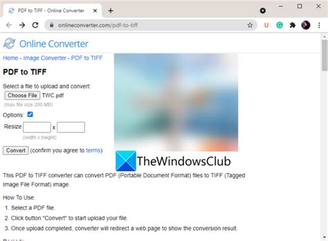 Convert Pdf Document To A Multipage Tiff Image On Pc