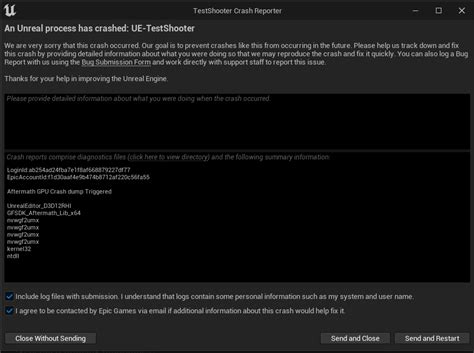 unreal 4 gpu crashed or d3d device removed game development stack