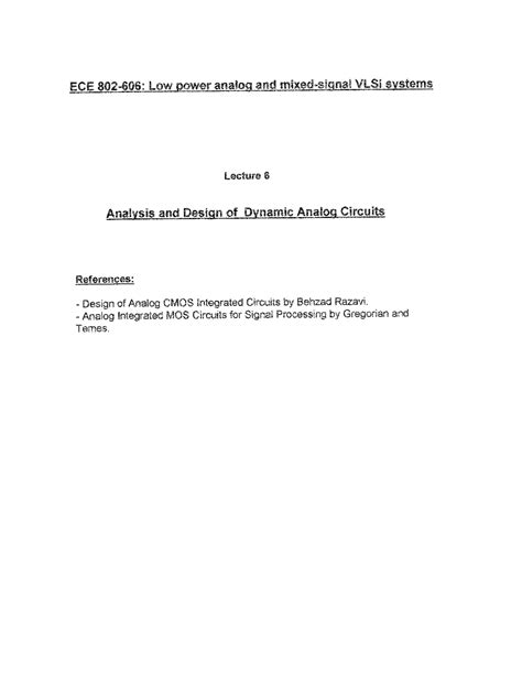 Cmos Analog Circuit Design Razavi Circuit Diagram