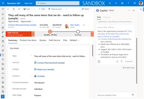 Copilot For Dynamics 365 Sales Preview Dynamics 365 Talk