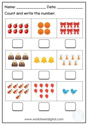 Count And Write The Number 1 10 Worksheet Digital 1 Teacher Made Resources