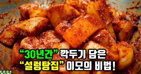 설렁탕집 깍두기담그는법 깍두기 담그기 깍두기 레시피 깍두기 만들기