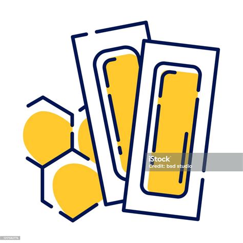 왁싱 스트립 노란색 색상 아이콘입니다 천연 부드러운 꿀 왁스 몸 얼굴 제거 장비 제모를 위한 도구입니다 전문 뷰티 트리트먼트 화장품 격리 벡터 일러스트레이션 0명에 대한