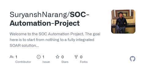 Github Suryanshnarang Soc Automation Project Welcome To The Soc Automation Project The Goal