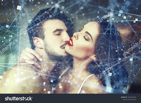 Sexy Passionate Couple Foreplay Home Online Stock Photo Shutterstock