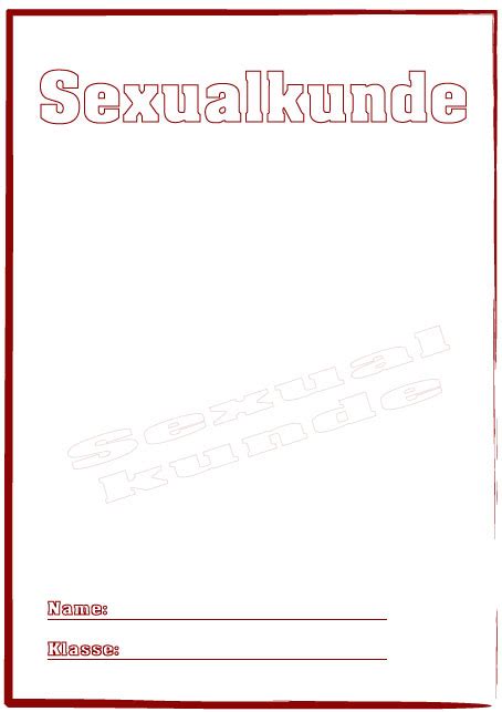 Sexualkunde Deckblatt Ausdrucken Deckblaetter Eu