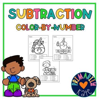Color By Number Subtraction By Primarily Kate Teachers Pay Teachers