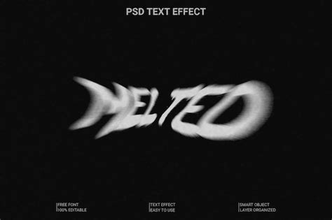 Premium Psd Liquid Blurry Font Style Effect Psd File