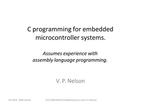C Programming For Embedded System Applicationspptx