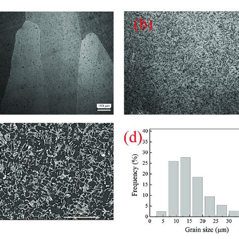 Microstructure Of As Cast Alloys A Optical Micrograph Of The As Cast Download Scientific