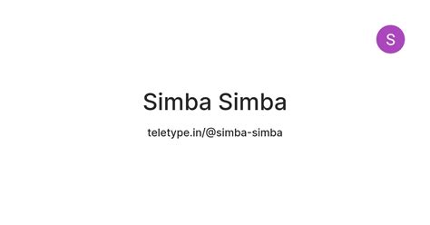 Simba Simba — Teletype