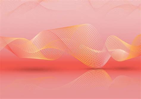 Abstract Wave Lines Flow The Background On A Color Gradient Vector Illustration Stock