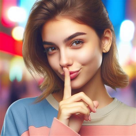 Premium Photo A Woman With Her Finger In Her Mouth