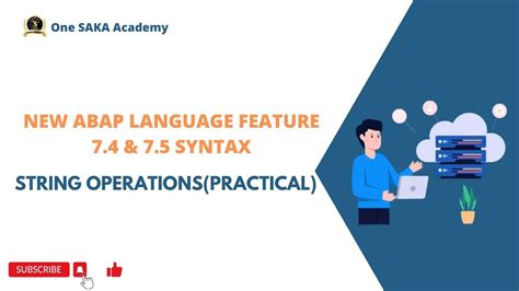 New Abap Syntax String Operationspractical Youtube