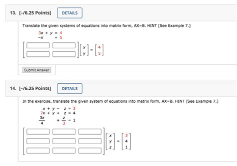 Solved Points DETAILS Translate The Given Chegg Com
