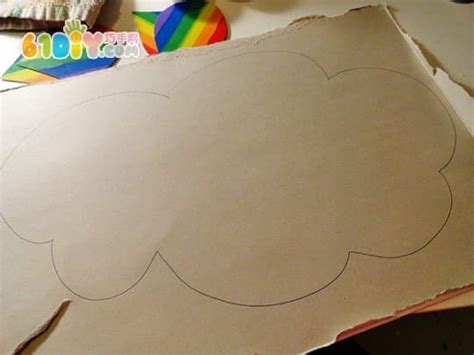 彩虹雨手工制作 精彩贴画 巧巧手幼儿手工网