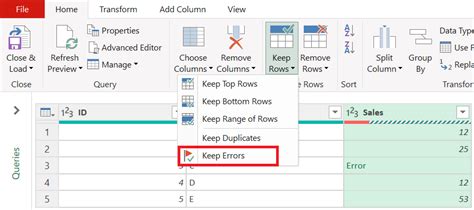 Dealing With Errors Power Query Microsoft Learn