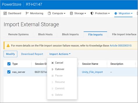 Management Dell PowerStore Migration Technologies Dell Technologies Info Hub