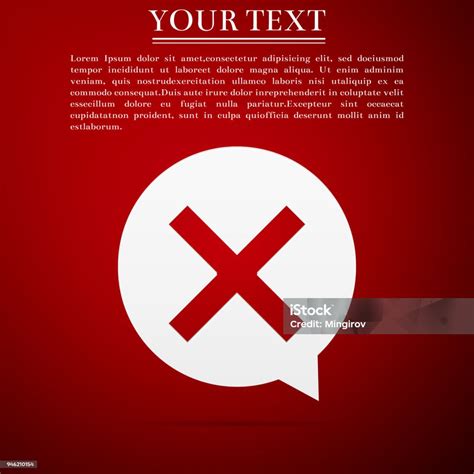 X 크로스 빨간색 배경에 고립 된 원 아이콘에 표시 합니다 마크 아이콘 크로스 체크 평면 디자인입니다 벡터 일러스트 레이 션 감소에 대한 스톡 벡터 아트 및 기타 이미지