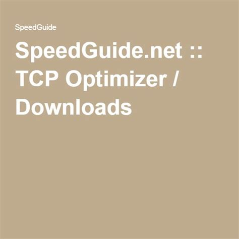 Tcp Optimizer Downloads Download Cable Modem Network Security