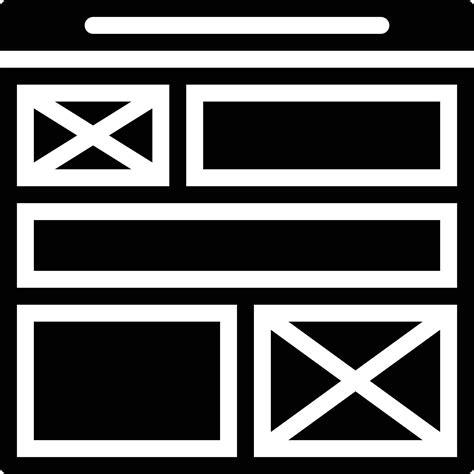 Wireframe Structure Mockup Software Development Solid Icon 14237387 Vector Art At Vecteezy