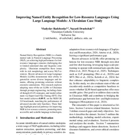 Improving Named Entity Recognition For Low Resource Languages Using Large Language Models A