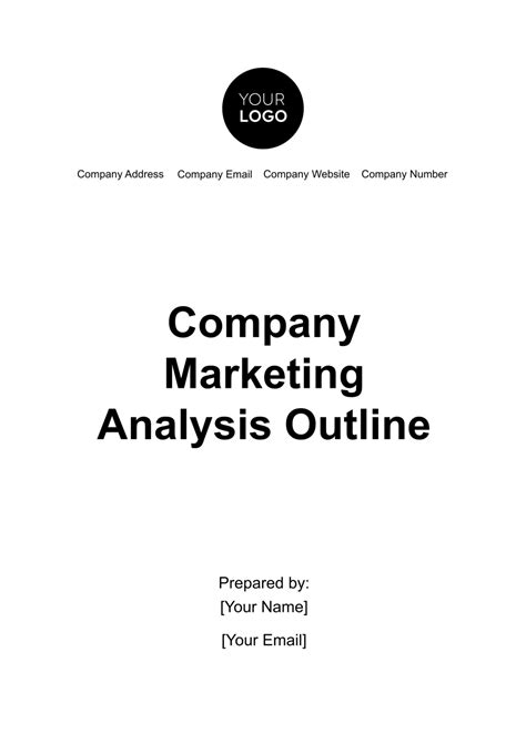 Free Company Marketing Analysis Outline Template To Edit Online