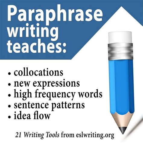Teach ESL Writing Paraphrase Synonyms Eslwriting Org