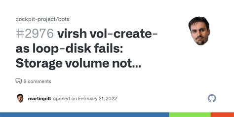 Virsh Vol Create As Loop Disk Fails Storage Volume Not Found No Storage Vol With Matching Path