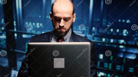 System Administrator Checking Cluster Computer Service Stock Image Image Of Cluster Computer