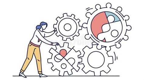 Person Interacting With Gears System Optimization Vector Design