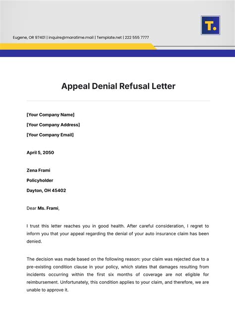 Format For Letter Of Appeal
